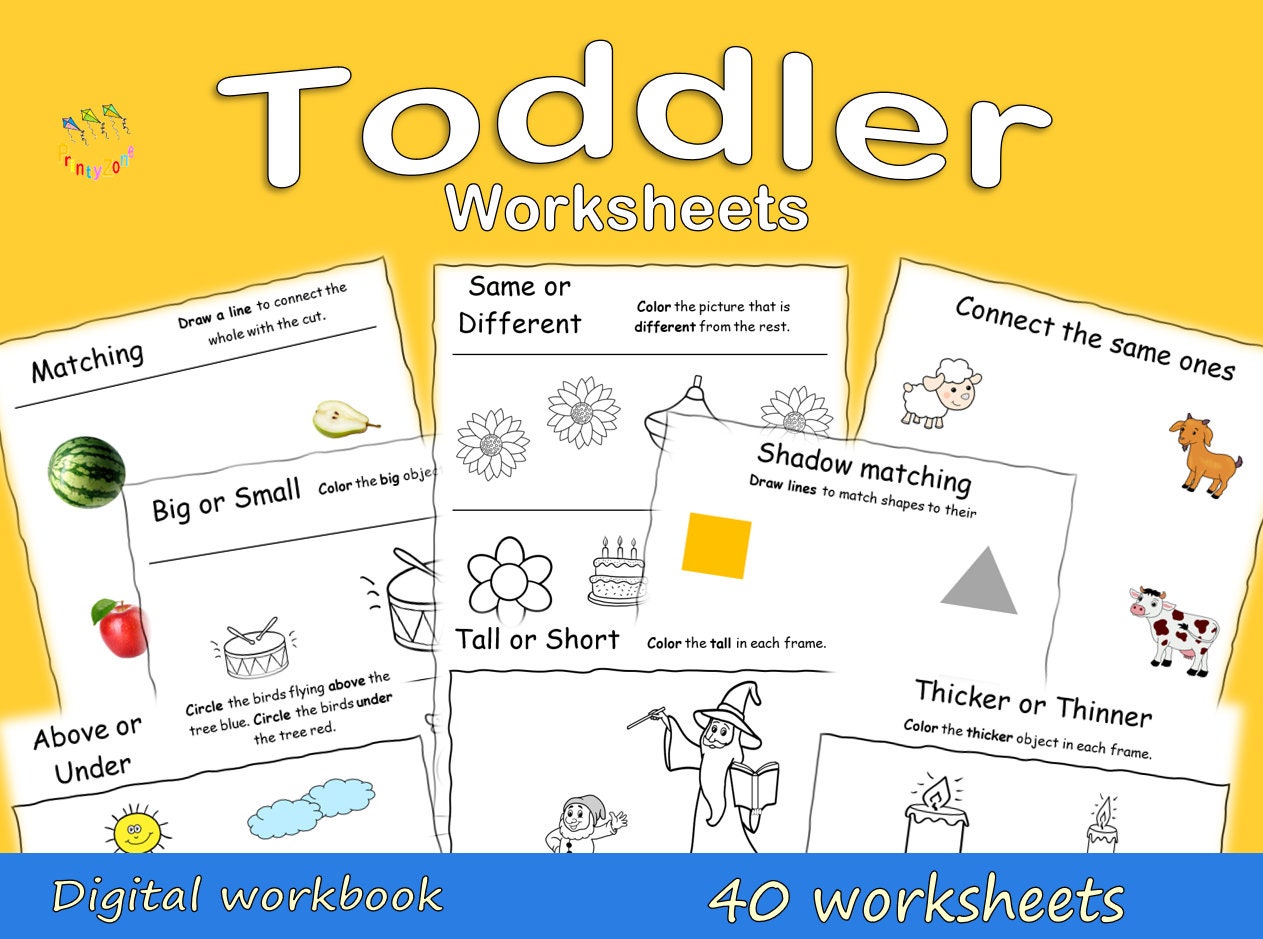 Toddler Worksheets Learning Package home School Printable - Etsy