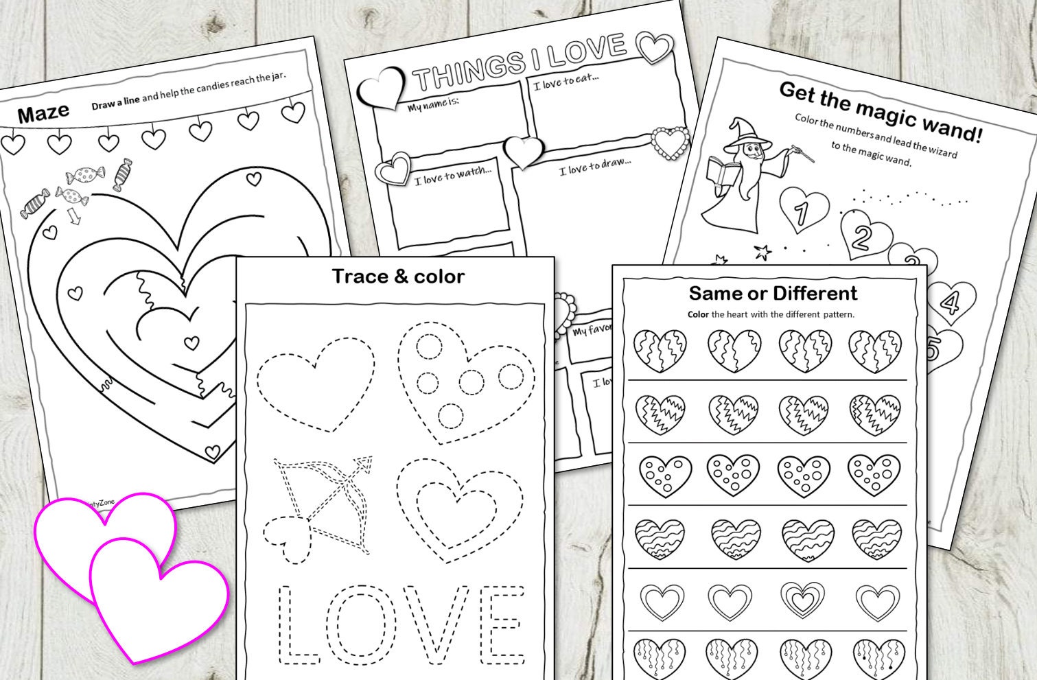 Valentines Printable Coloring Pages Homeschool kindergarten Worksheets ...
