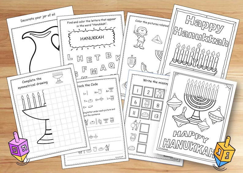 25 Printable Hanukkah Activities Activity for Kids Hanukkah - Etsy