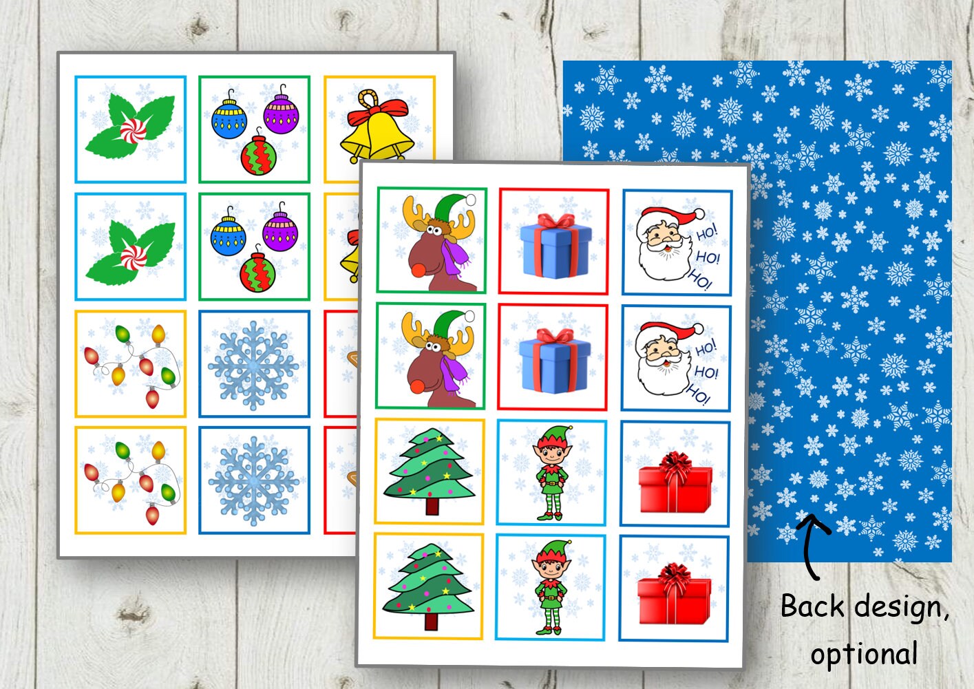 Christmas Memory Game, Printable Christmas Matching Game, Activity for ...