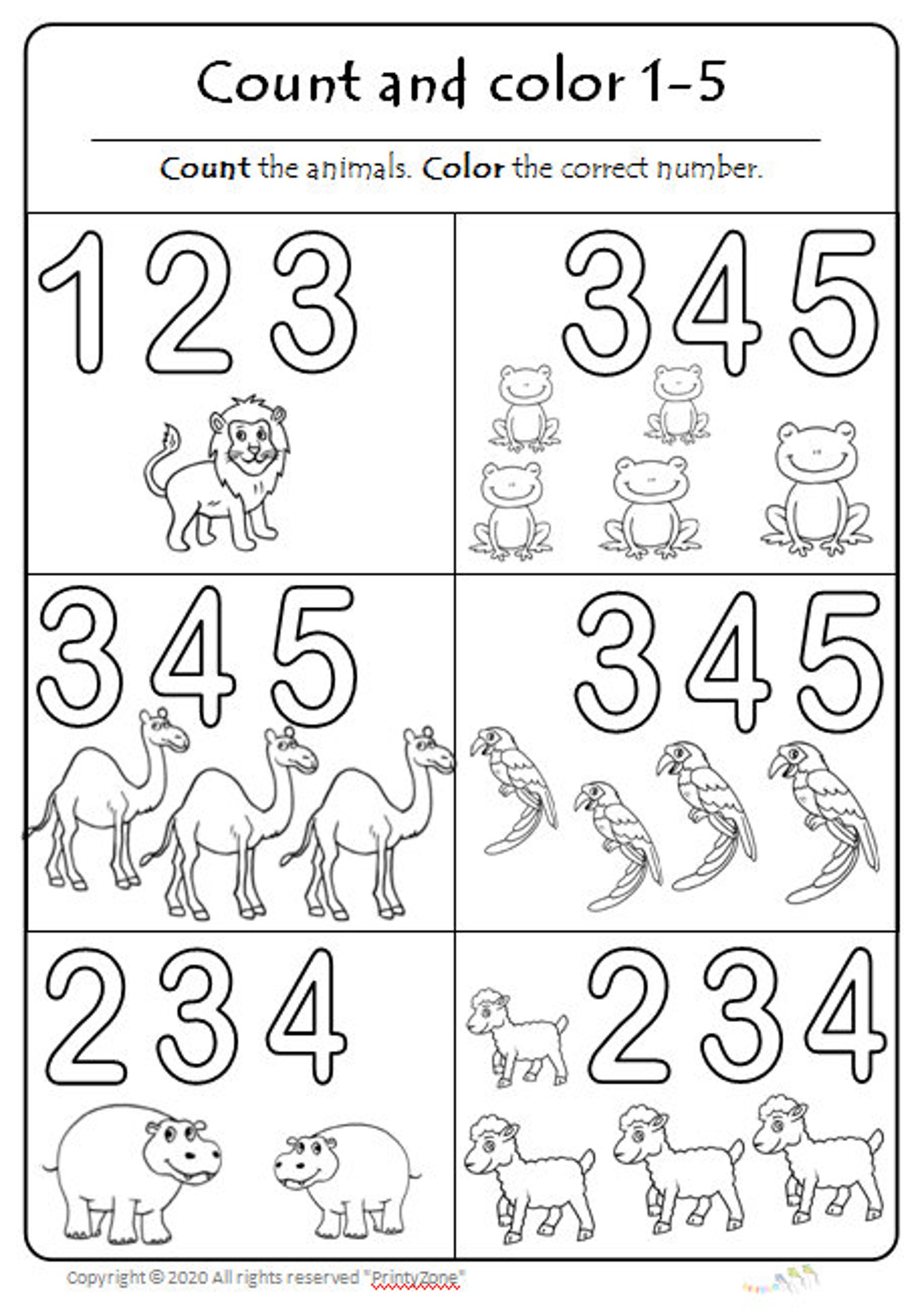 Numbers and Counting 0 to 9 Printable Workbook. Preschool Math | Etsy