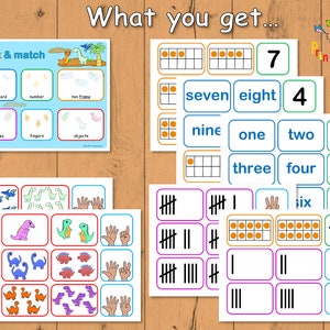 Counting Practice Printable, Numbers Matching, Montessori Materials ...