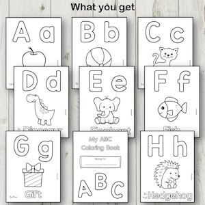 ABC Coloring Pages: Early Literacy Printable Worksheets for Preschool ...