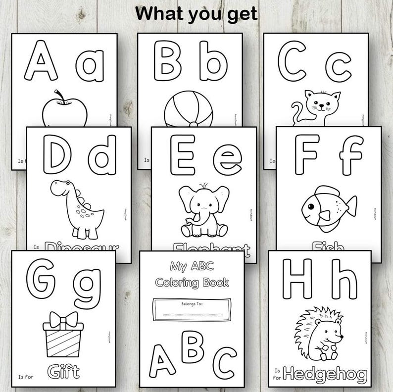 ABC Coloring Pages, Early Literacy, Alphabet Coloring, Printable ...