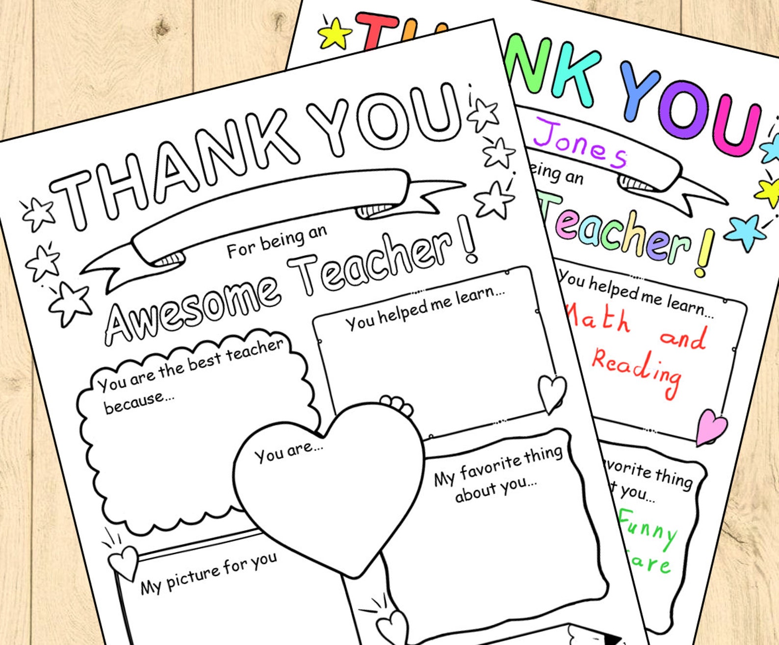 Teacher Appreciation Printable Card, Thank You Teacher, Teacher ...