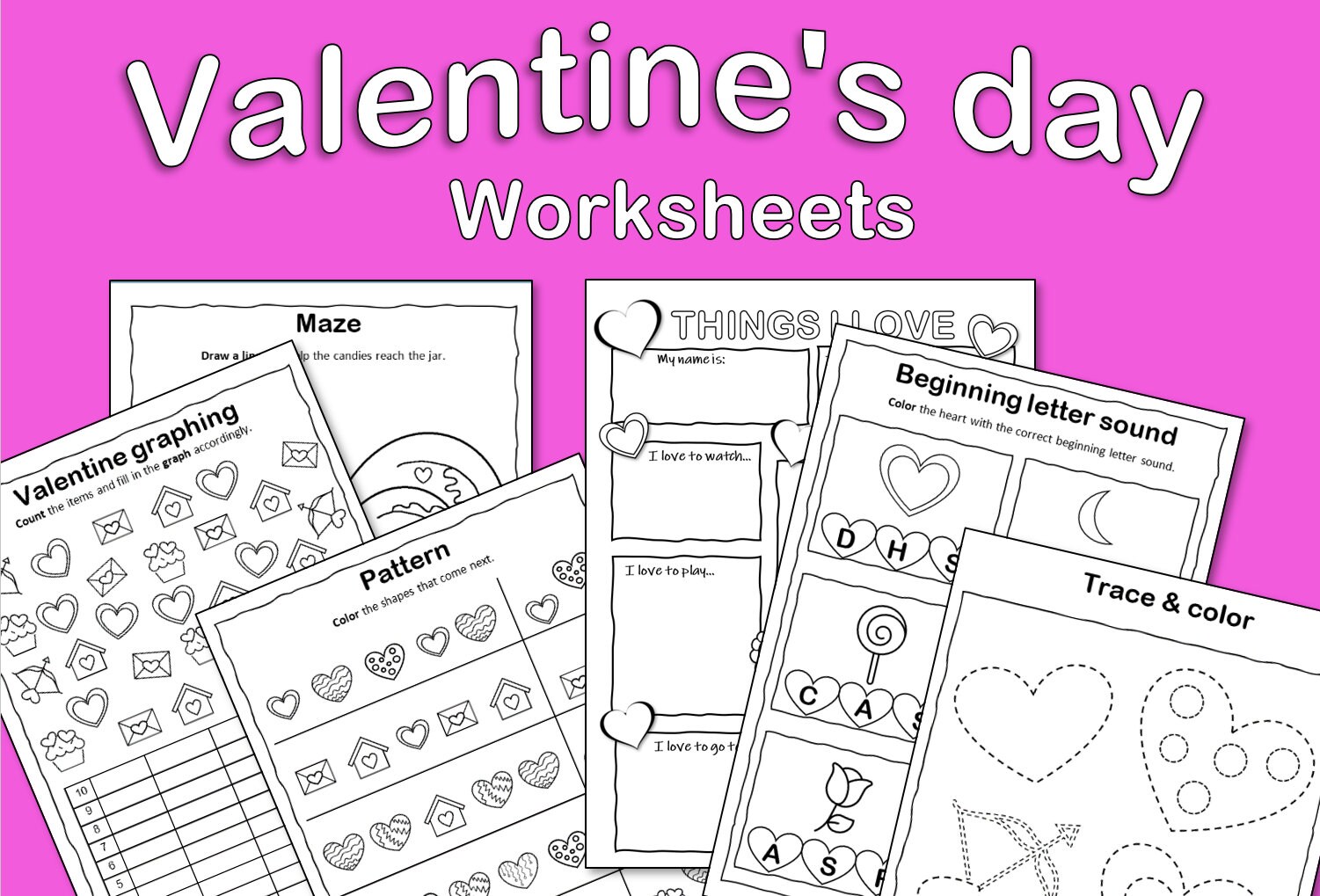 Valentines Printable Coloring Pages Homeschool kindergarten Worksheets ...