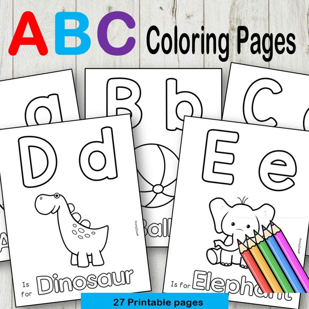 ABC Coloring Pages: Early Literacy Printable Worksheets for Preschool ...