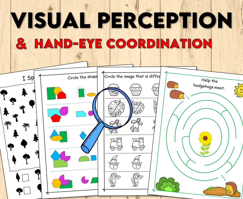 Visual Perception Worksheets for Kids, Visual Discrimination, 75 ...