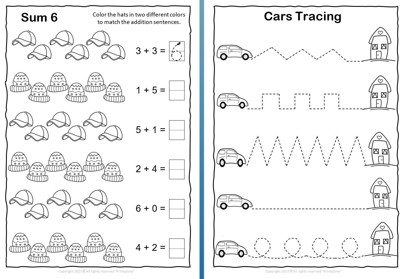 Addition worksheet kindergarten math skills math activities | Etsy
