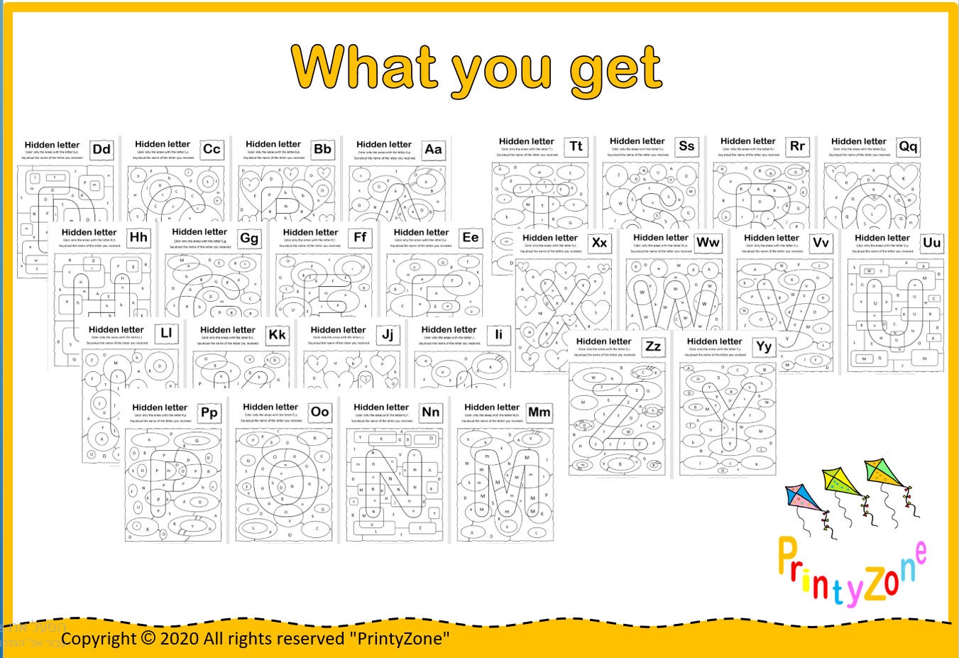 Letter Recognition, Worksheets Printable, Preschool Learning Bundle ...