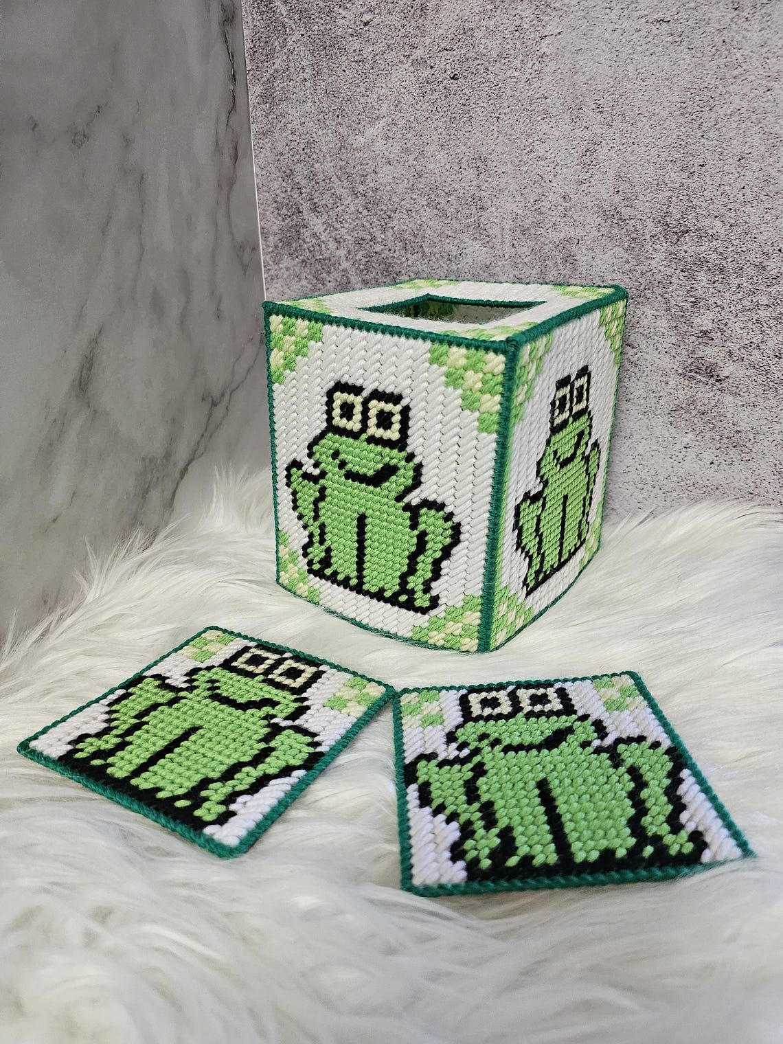 Boutique Style Tissue Box Cover and Drink Coasters - Etsy
