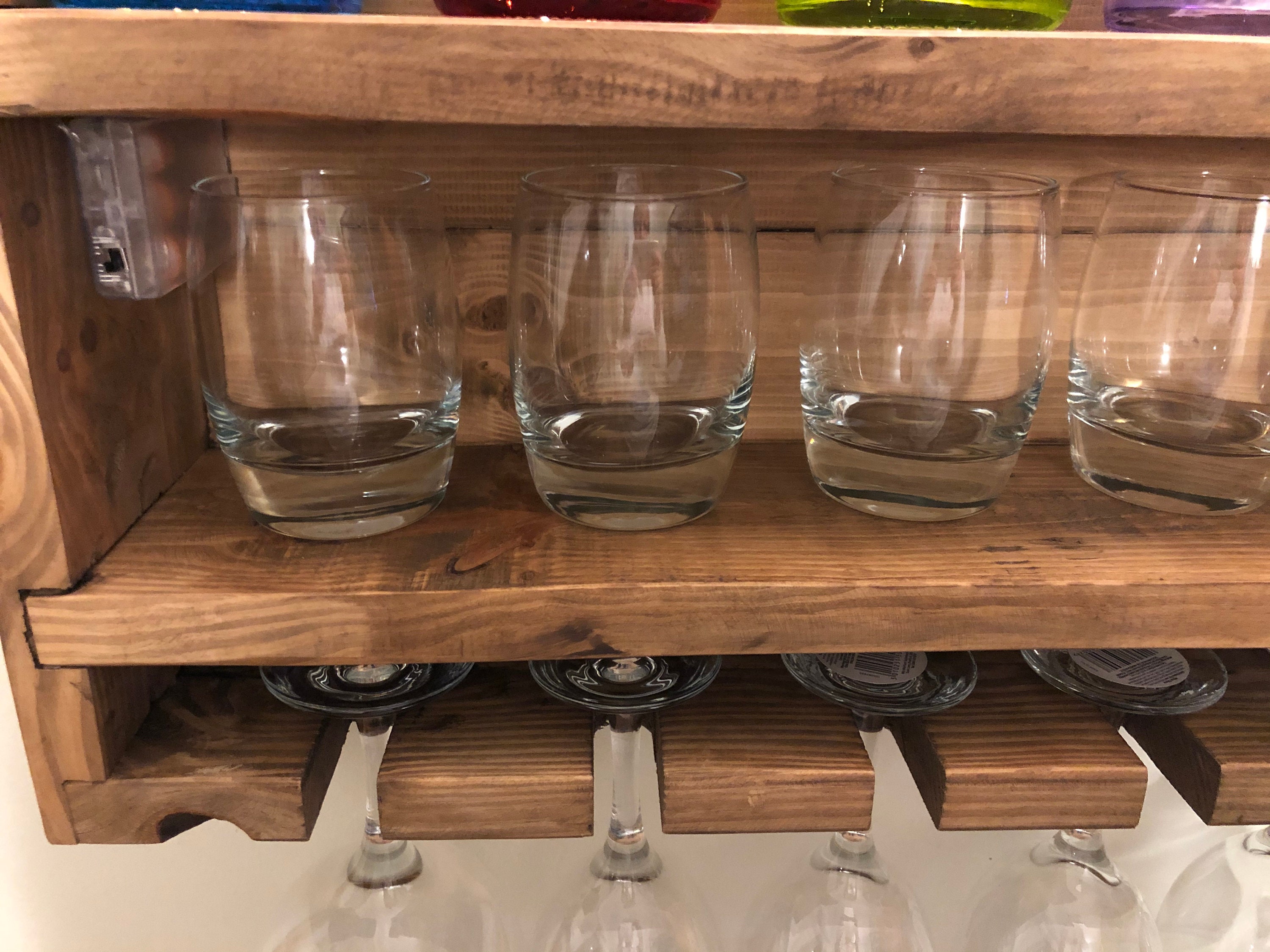 Upcycled Wooden Lit Bottle Display Unit for Gin, Whiskey, Spirits, Wine ...