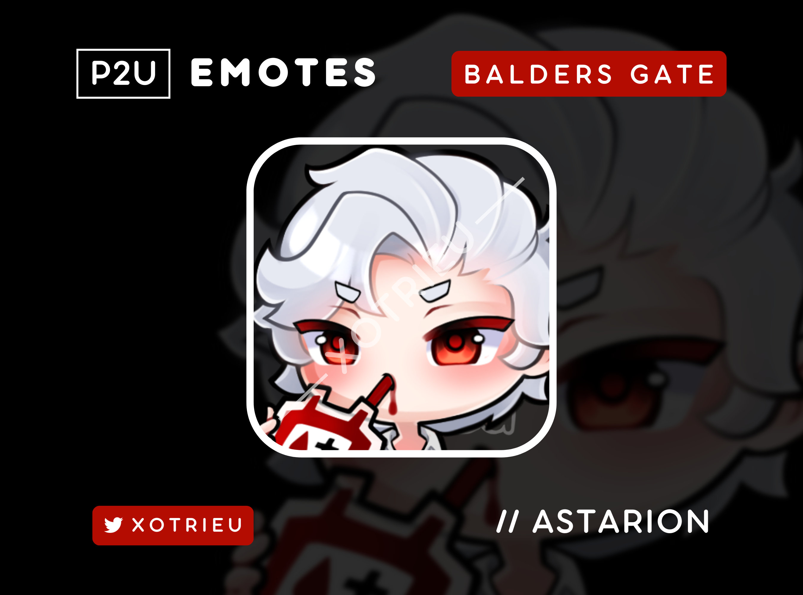 Balders Gate - Cute Astarion Chibi Emote - Kawaii - Gaming Twitch ...