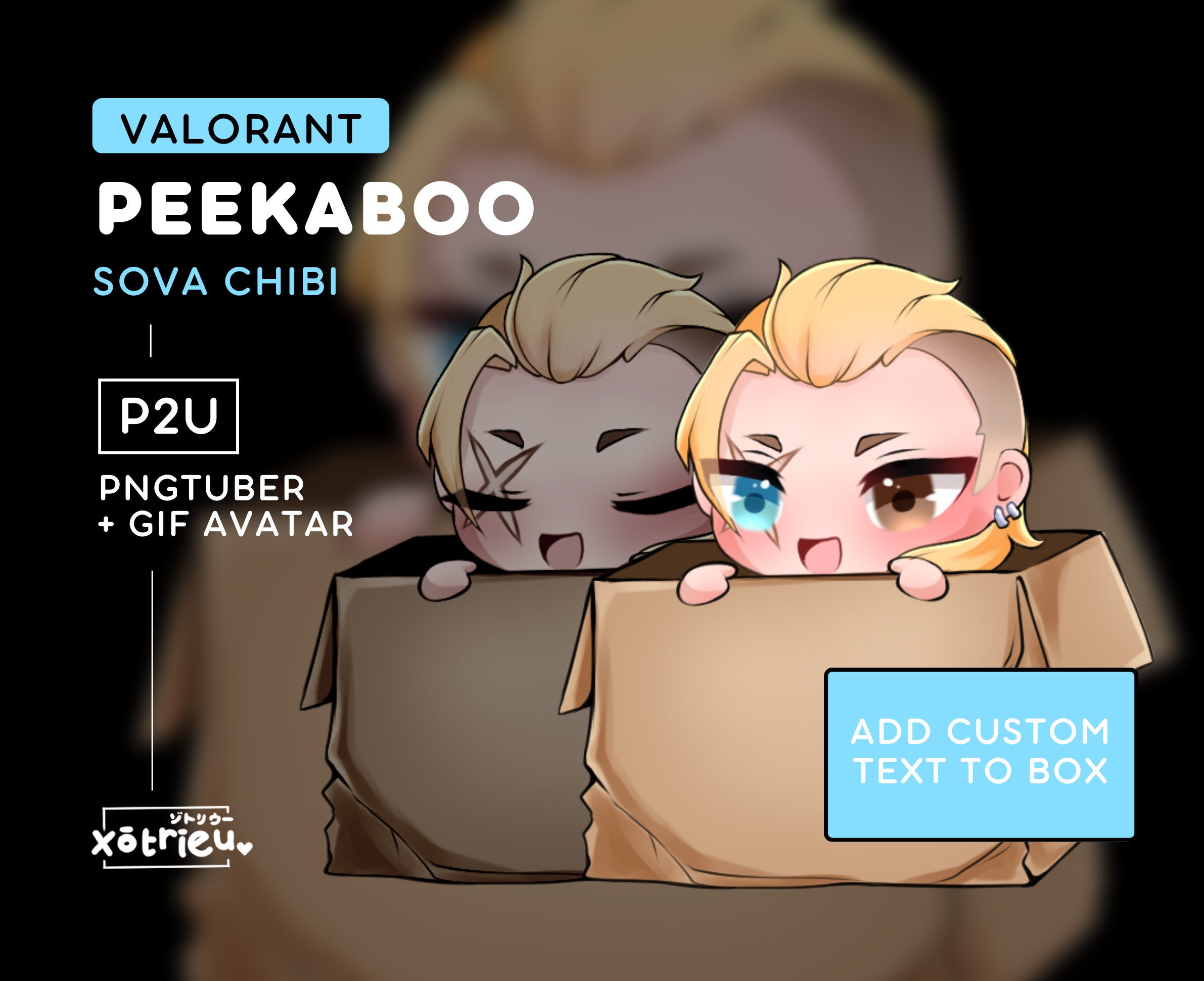 Valorant Sova Peekaboo Pngtuber | Cute Sova Chibi Emote | Twitch Stream ...
