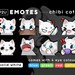 Cute Cat Emote Pack Set - Chibi Cat - Kawaii - Neko, Kitty | Gaming ...