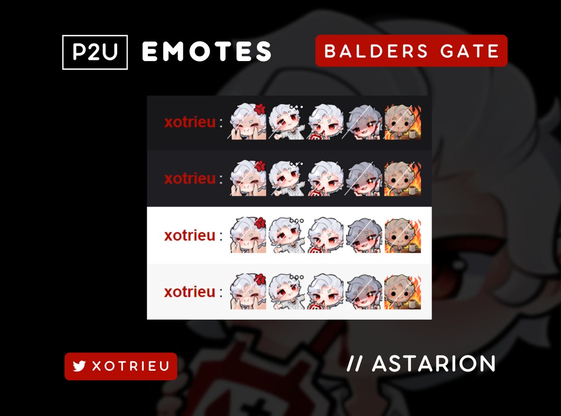 Balders Gate - Cute Astarion Chibi Emote - Kawaii - Gaming Twitch ...