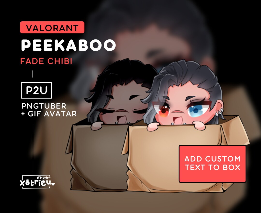 Valorant Fade Peekaboo Pngtuber | Cute Fade Chibi Emote | Twitch Stream ...