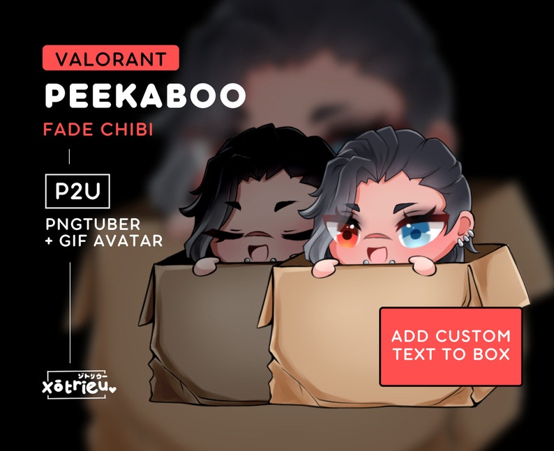 Valorant Fade Peekaboo Pngtuber | Cute Fade Chibi Emote | Twitch Stream ...