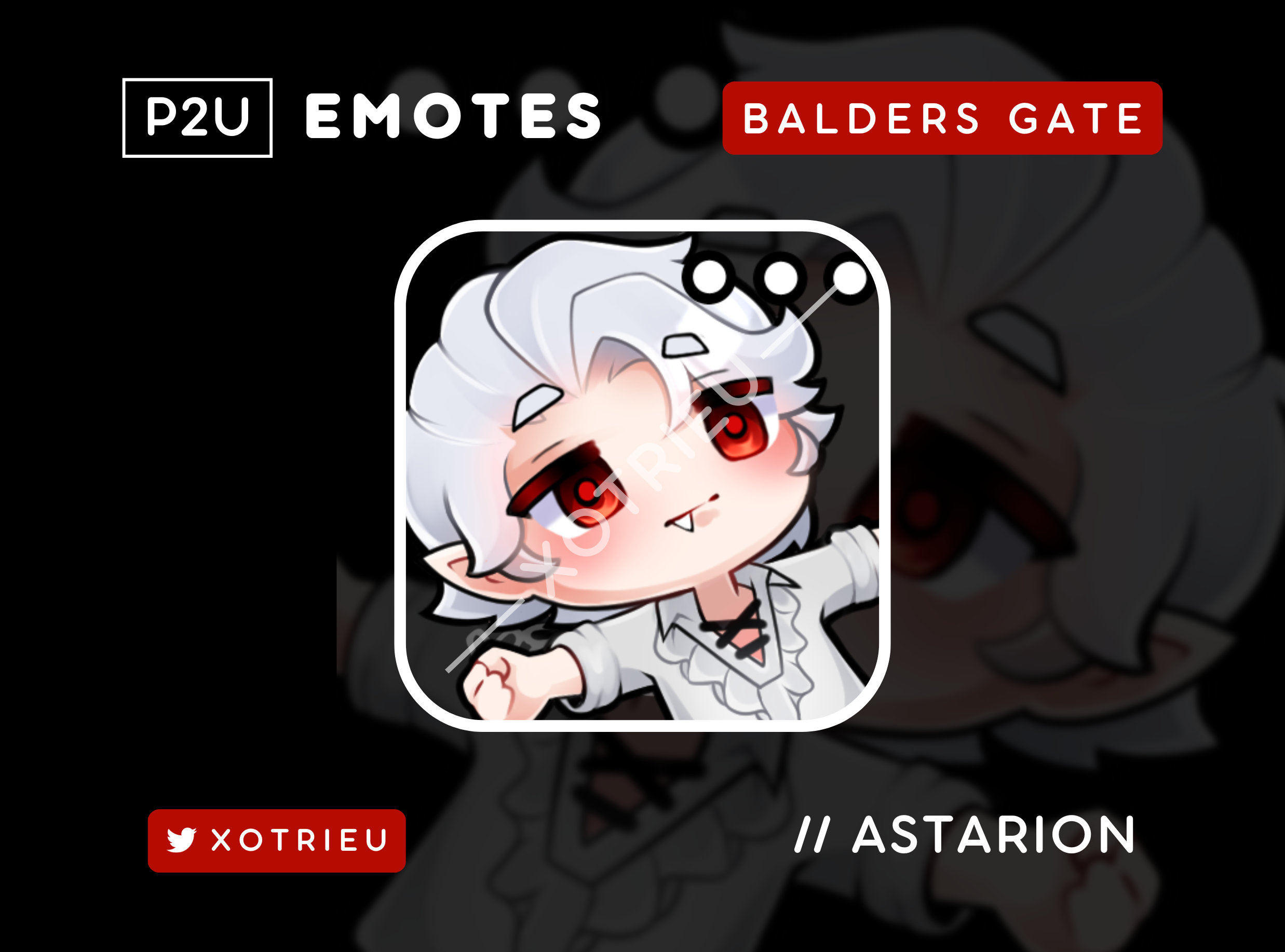 Balders Gate - Cute Astarion Chibi Emote - Kawaii - Gaming Twitch ...