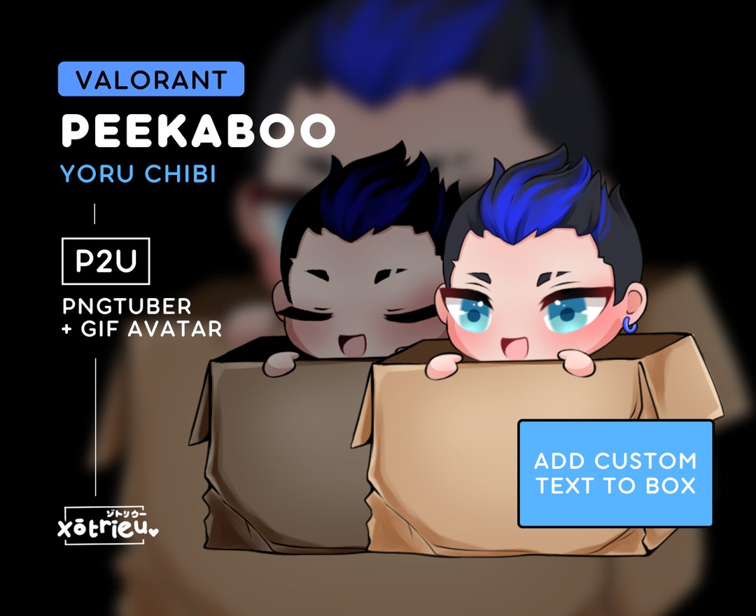 Valorant Yoru Peekaboo Pngtuber | Cute Yoru Chibi Emote | Twitch Stream ...