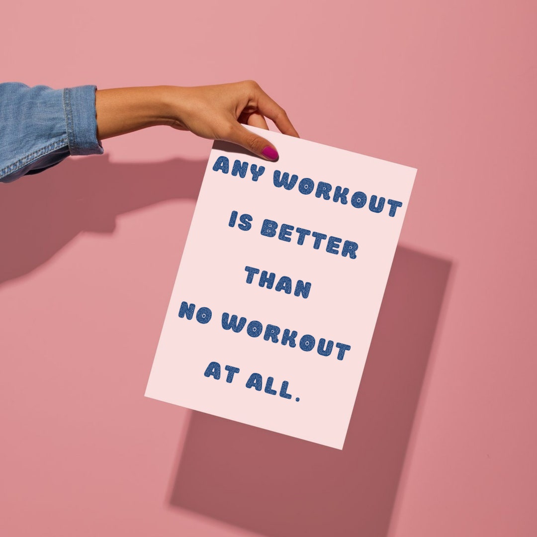 Motivational Workout Poster Printable Wall Art for Home Gym Decor ...