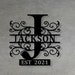 Personalized Metal Family Last Name Sign, Custom First Name Est Year ...