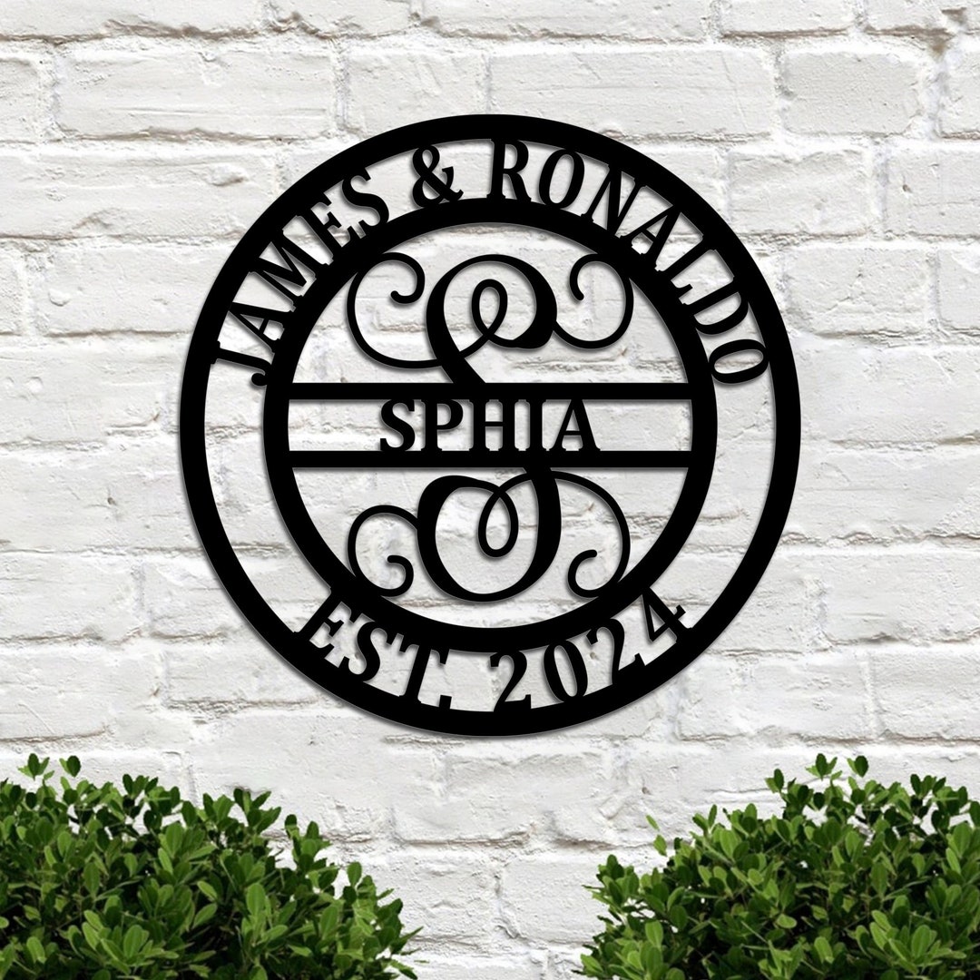 Personalized Family Name Signs Custom Last Name Sign Monogram Letters ...