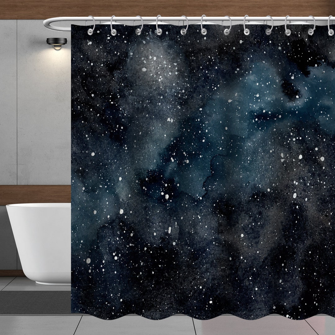 Galaxy Nebula Shower Curtain Universe Starry Star Sky Shower Curtain ...