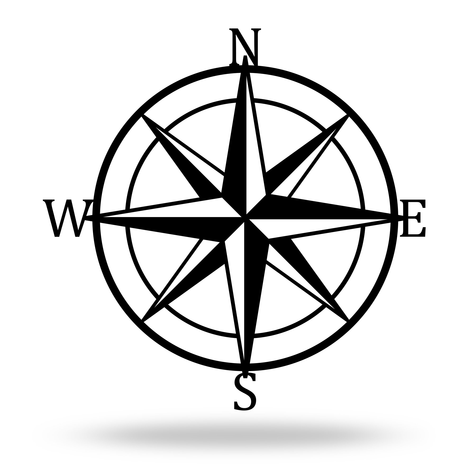 Vintage Nautical Rose Compass Metal Sign, Nautical Theme Pattern Metal ...
