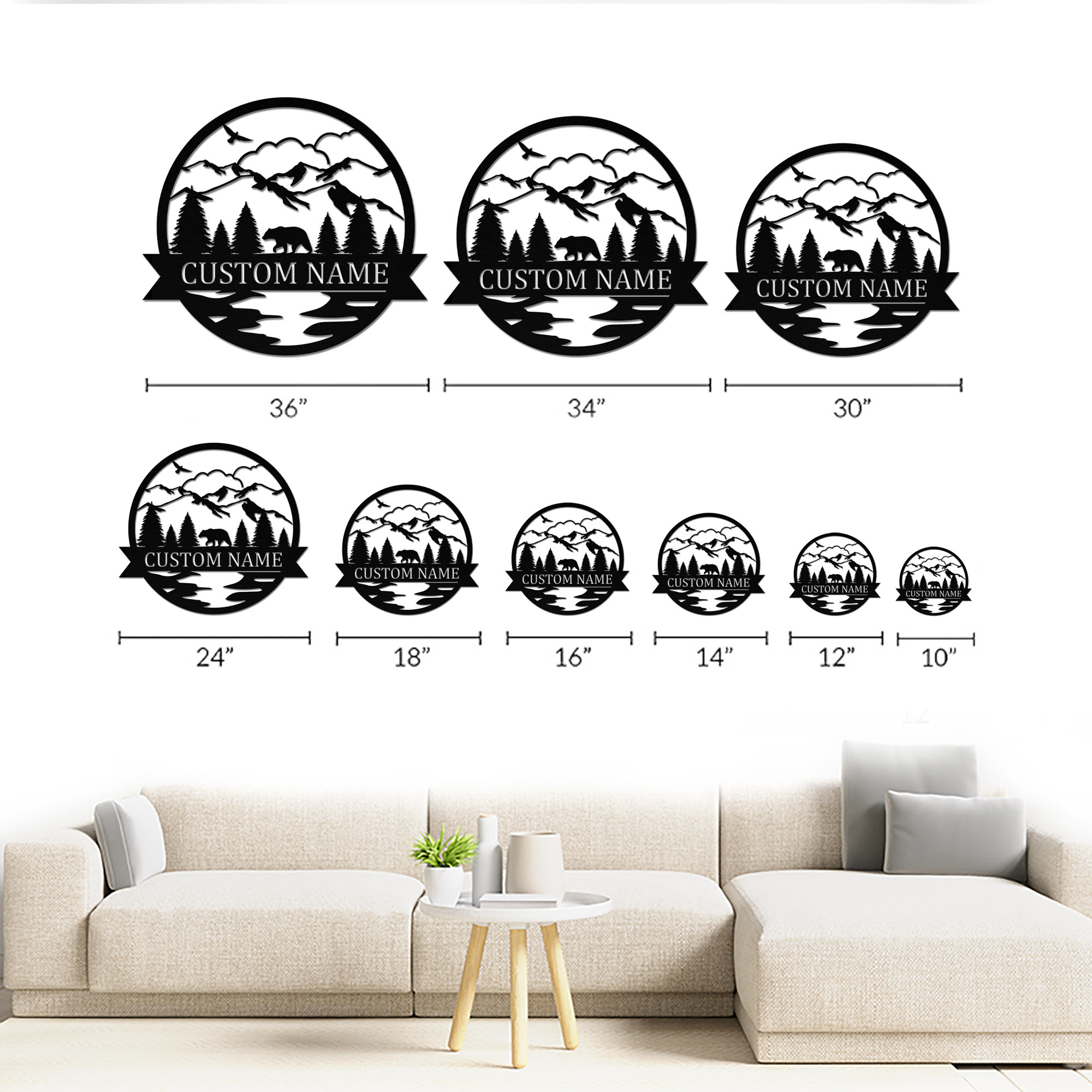 Custom Bear Metal Sign Bear Metal Wall Art Nature Wall Art - Etsy