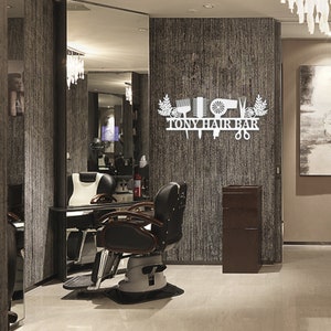 Personalized Metal Hair Stylist Name Sign, Custom Hairstylist Business ...