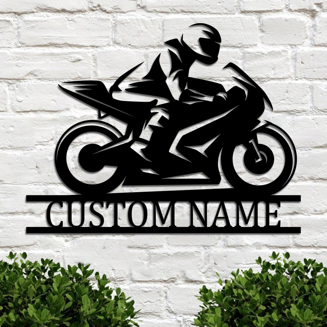 Personalized Locomotive Metal Sign Custom Family Last Name Motorcycle ...