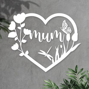 Mother's Day Metal Sign, MUM Metal Monogram, Metal Wall Art Decor ...