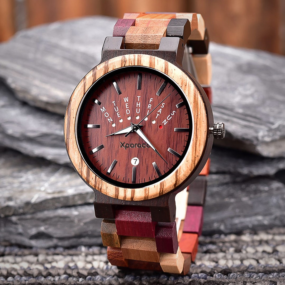 Personalized Handmade Engraved Wooden Watch, Lovers Wrist Watch, Gift ...