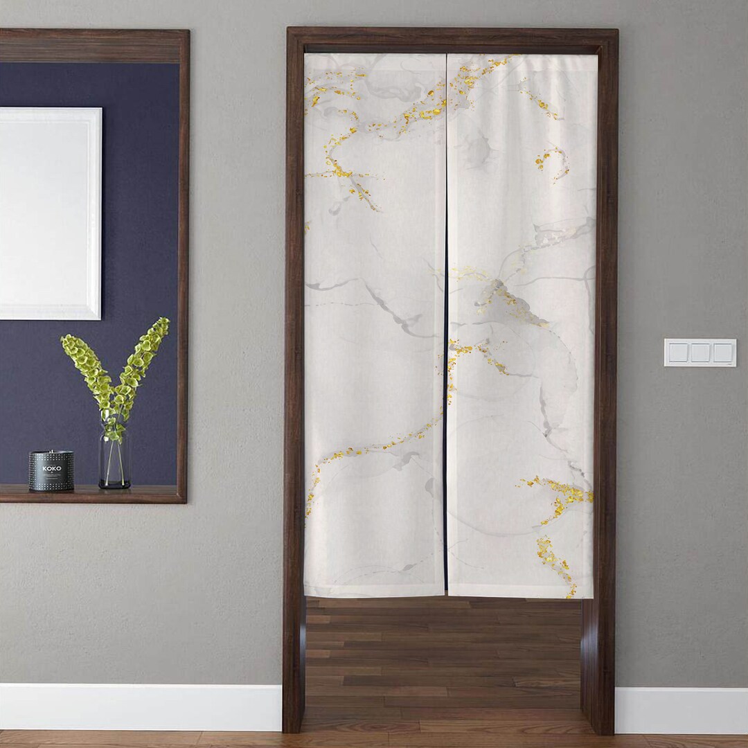 Modern Minimalist Art Noren Door Curtain Abstract Marbling Texture ...