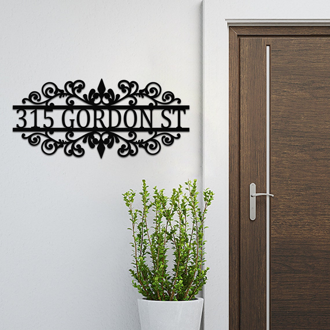 Personalized Address Metal Sign Custom Metal Wall Sign House - Etsy