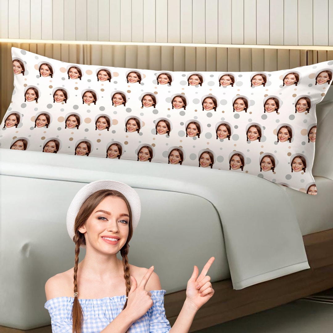 Custom Face Body Pillow With Picture Customized Smiley Face Long Body ...
