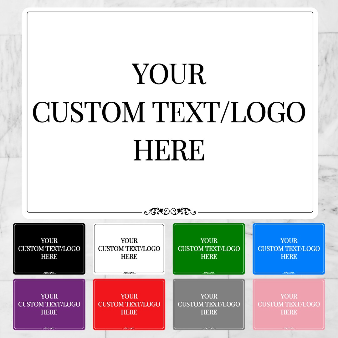 Custom Sign, Personalized Text/ Logo Metal Signs, Customize Business ...