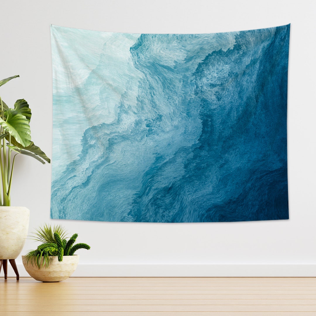 Ocean Tapestry Sea Tapestry Nature Tapestry Blue Tapestry Modern Art ...