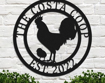 Farmhouse Chicken Name Sign - Etsy