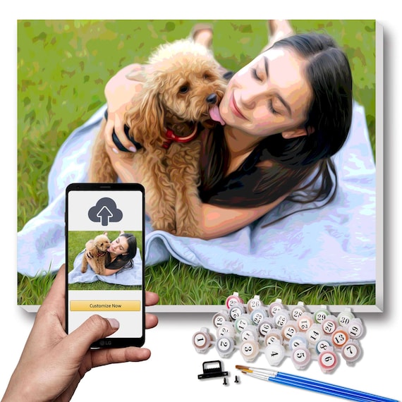 Personalised Paint by Numbers / Custom Paint by Numbers Kit / | Etsy