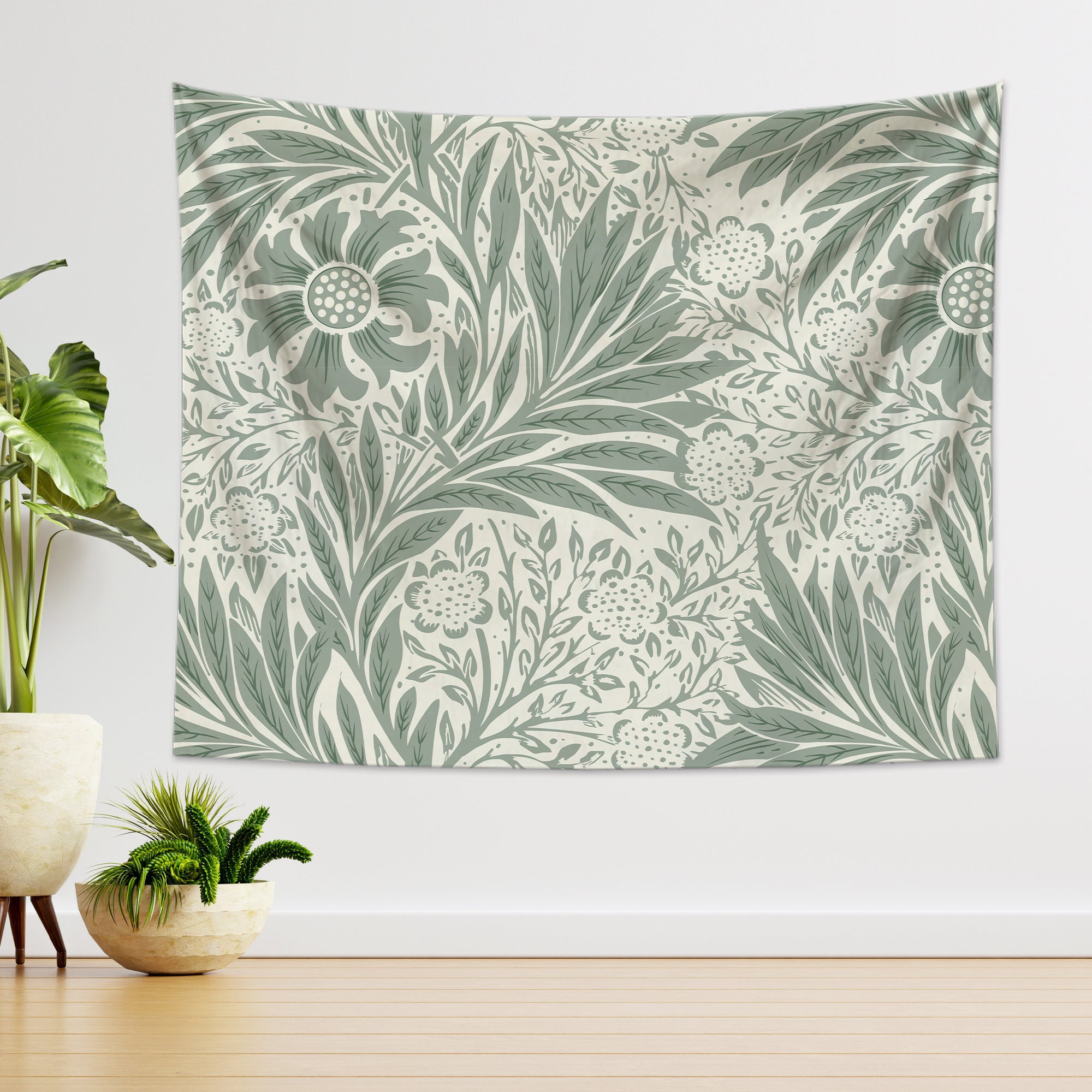 Vintage Tapestry Floral Tapestry Leaf Tapestry Flowers Tapestry Wall ...