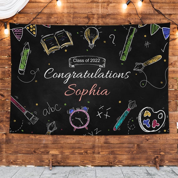 Graffiti Graduation Party Backdrop Wall Congrats Grad | Etsy