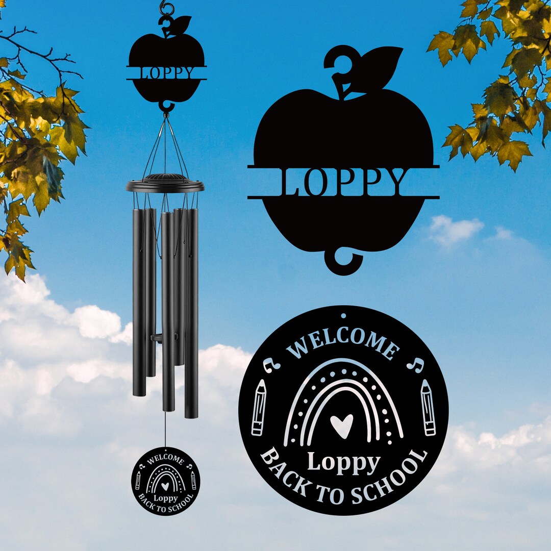 Personalized Children's First Day of School Wind Chimes, Custom Back to ...