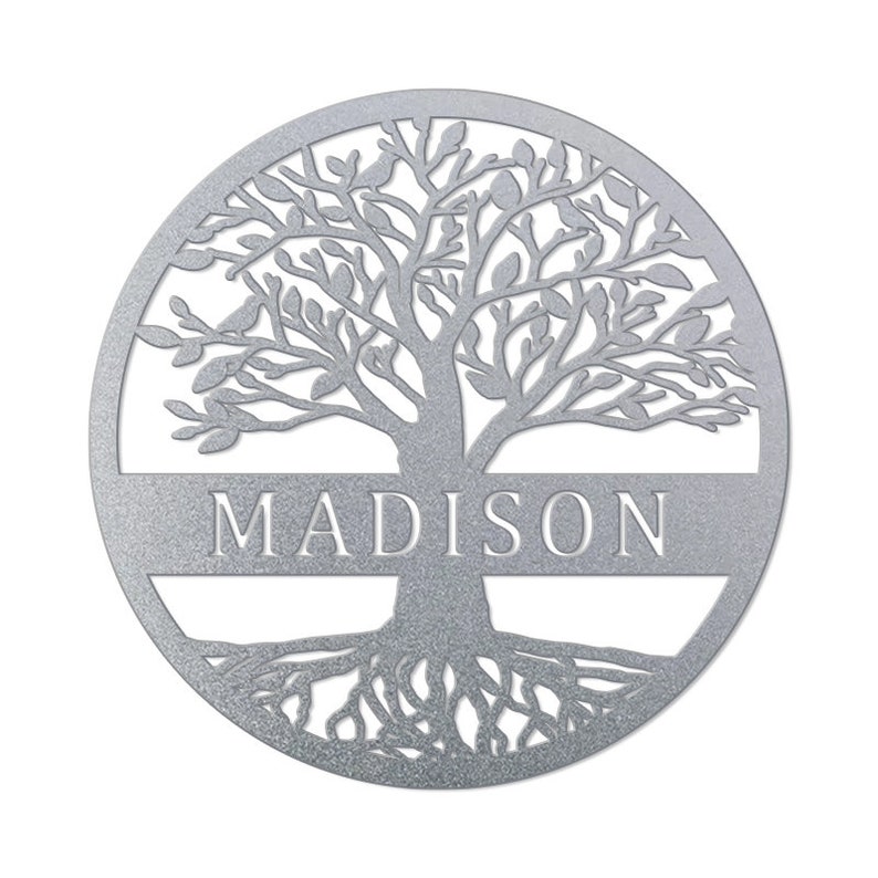 Personalized Tree of Life Metal Sign Custom Metal Family Last Name Tree ...