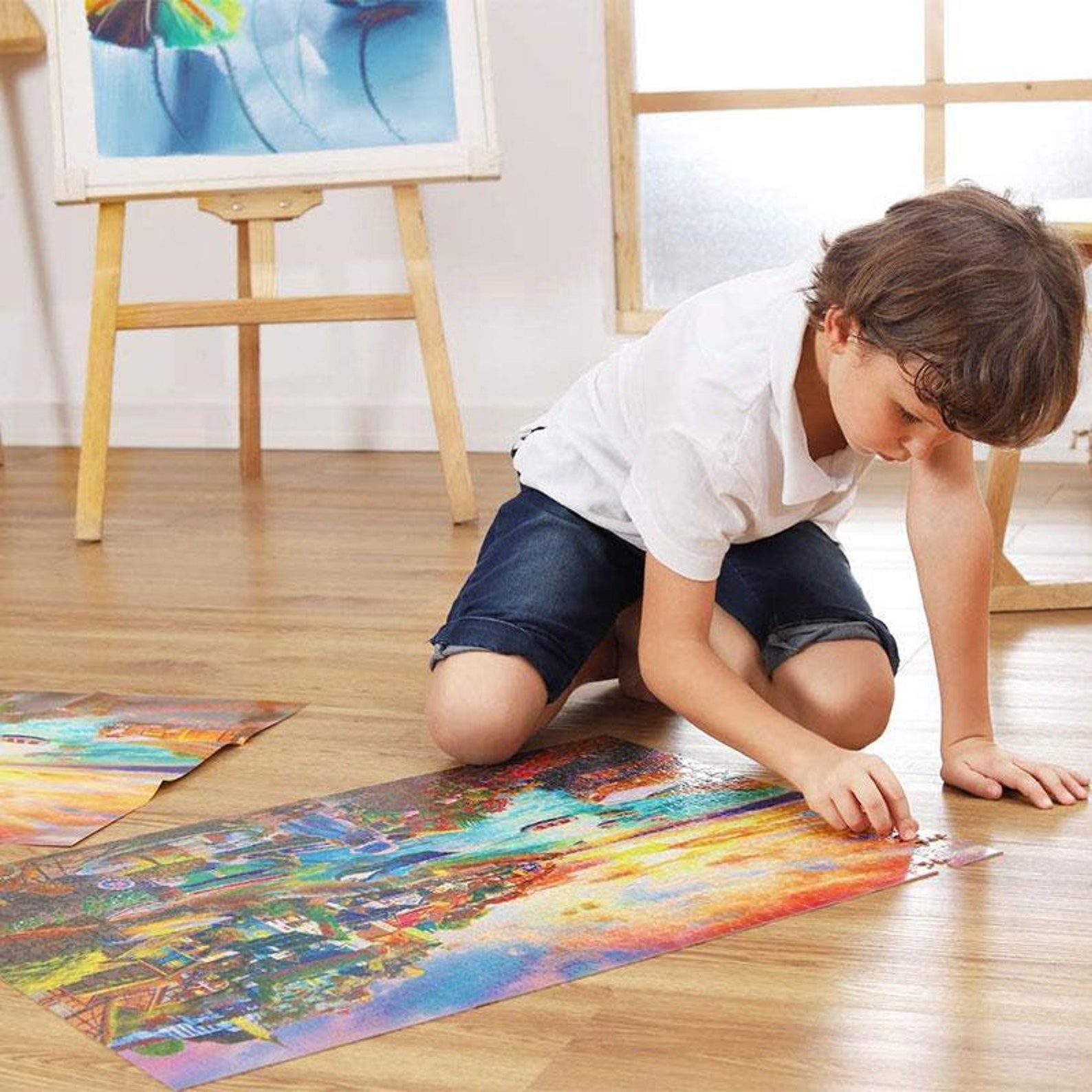 1000 Piece Jigsaw Puzzles-street View in the Rain-puzzle Games - Etsy