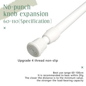 Spring Tension 2 Pack Curtain Rod Adjustable 23-43 Inches Small ...