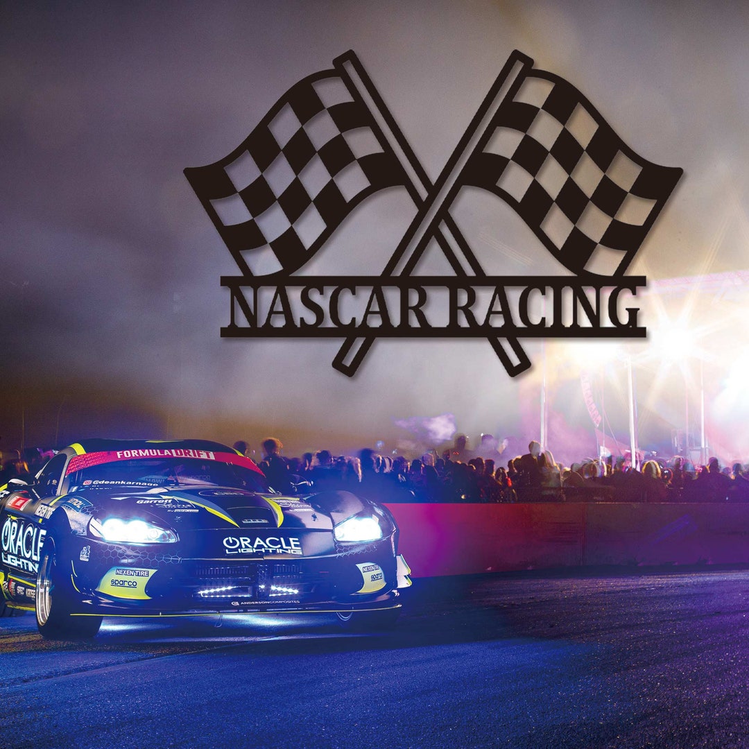 Custom Racer Name Metal Sign, Personalized Racing Flag Metal Plaque ...