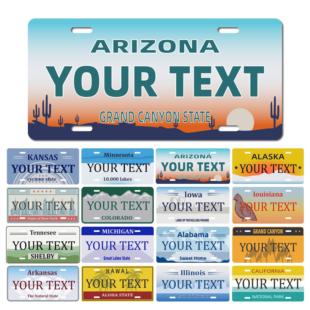 Customized Full Size License Plate, Customized Text\picture Rust Free ...