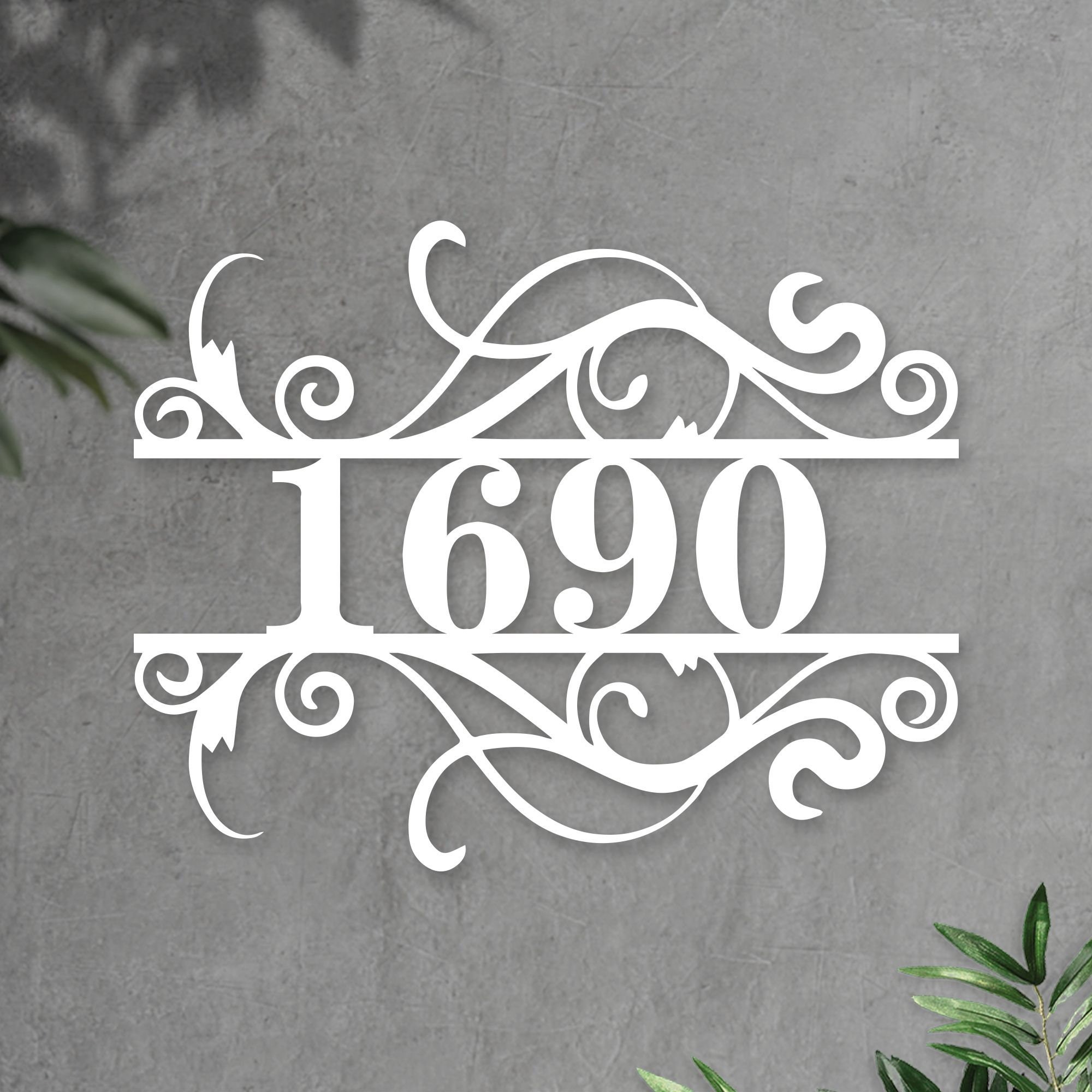 Custom Metal Sign, Personalized House Street Number Sign, Address ...